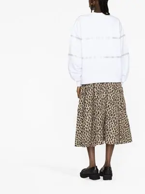 Gcds Crystal-embellished Sweatshirt - White