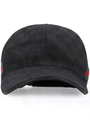 Gucci Gg Supreme Web Baseball Cap - Black