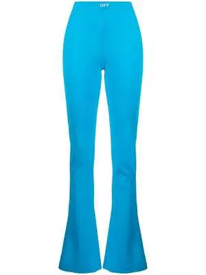 Off-White Sleek Side-split Leggings - Blue
