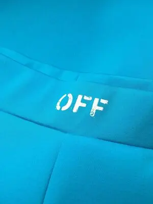 Off-White Sleek Side-split Leggings - Blue