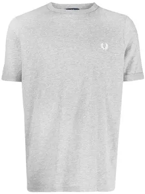 Fred Perry Ringer Logo-embroidered T-shirt - Grey