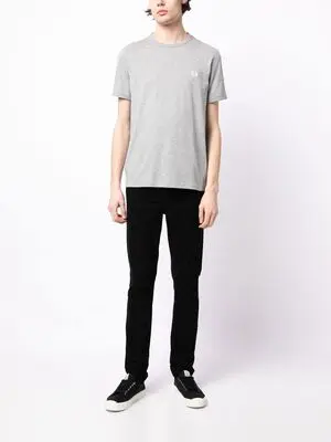 Fred Perry Ringer Logo-embroidered T-shirt - Grey