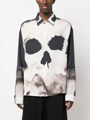 424 Skull-print Long-sleeve Shirt