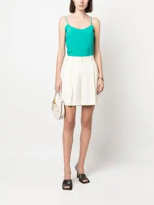 Alberta Ferretti Sleeveless Satin Effect Camisole Top