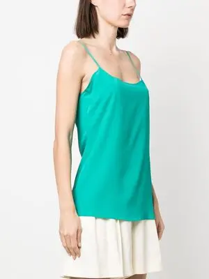 Alberta Ferretti Sleeveless Satin Effect Camisole Top