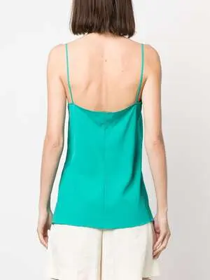 Alberta Ferretti Sleeveless Satin Effect Camisole Top