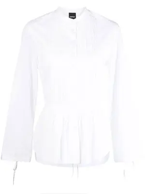 Aspesi Peplum Cotton Shirt - White