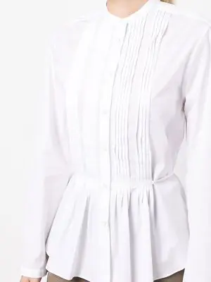 Aspesi Peplum Cotton Shirt - White