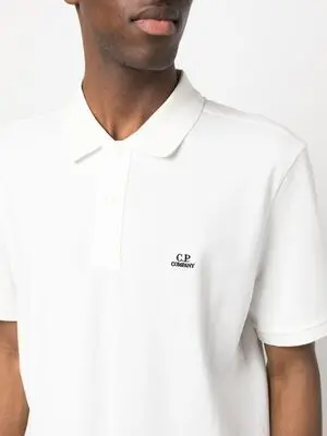 C.P. COMPANY Logo-embroidered Polo Shirt