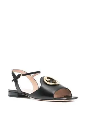 Gucci Interlocking G-logo Leather Sandals