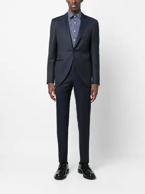Canali Floral-pattern Print Classical Shirt