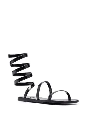 ANCIENT GREEK SANDALS Ofis Wraparound-ankle Sandals - Black