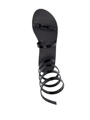 ANCIENT GREEK SANDALS Ofis Wraparound-ankle Sandals - Black
