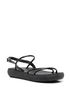ANCIENT GREEK SANDALS Polis Slingback Sandals - Black