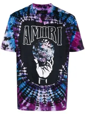 Amiri Tie-dye Cotton T-shirt - Purple