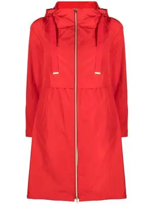 Herno Techno Taffeta Drawstring-hood Parka - Red