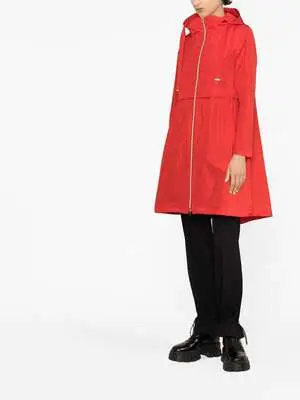 Herno Techno Taffeta Drawstring-hood Parka - Red