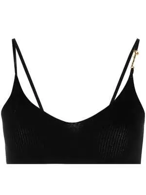 Jacquemus Knitted Bralette - Black