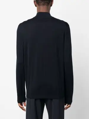 Zegna Fine Knit Wool Zip-up Cardigan