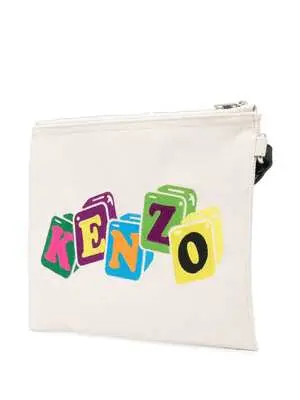 Kenzo Motif-embroidered Clutch