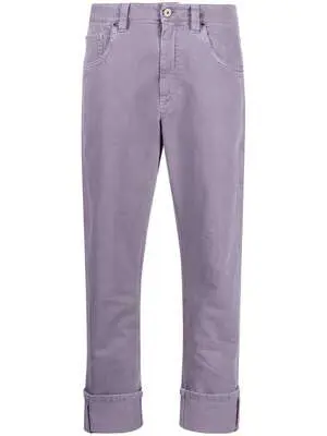 Brunello Cucinelli Turn-up Cuffs Jeans - Purple