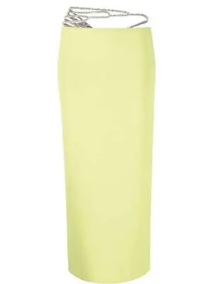 Christopher Esber Crystal-embellished Strap Detail Skirt - Green