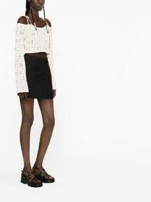 Gcds Crochet-knit Logo Crop Top