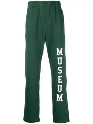 MUSEUM OF PEACE & QUIET Logo-print Cotton Pants - Green