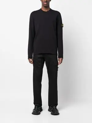 Stone Island Compass-patch Crew-neck Sweater