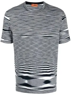 Missoni Geometric-print Cotton T-shirt - Blue