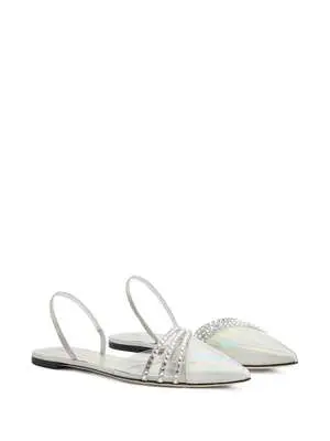 GIUSEPPE ZANOTTI Claralie Slingback Sandals - Silver
