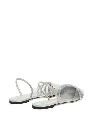 GIUSEPPE ZANOTTI Claralie Slingback Sandals - Silver