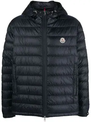 Moncler Agout Logo-patch Puffer Jacket - Blue