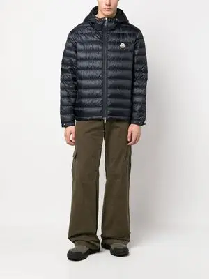 Moncler Agout Logo-patch Puffer Jacket - Blue