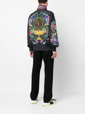 Versace Floral Graphic Print Jacket