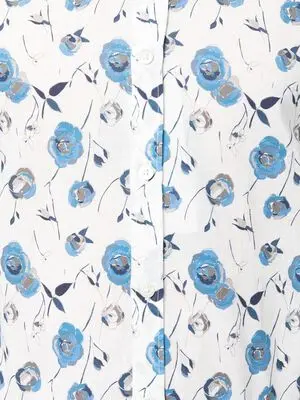 Canali Floral Print Classic Shirt