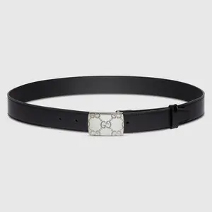 Gucci Belt With Rectangular Buckle - Black