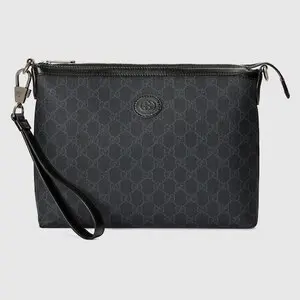 Gucci Messenger Bag With Interlocking G - Black Supreme