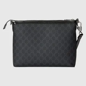 Gucci Messenger Bag With Interlocking G - Black Supreme