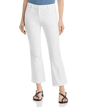 Theory Cropped Kick Flare Pants White