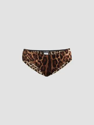 Dolce & Gabbana Leopard Silk Hipster Brief