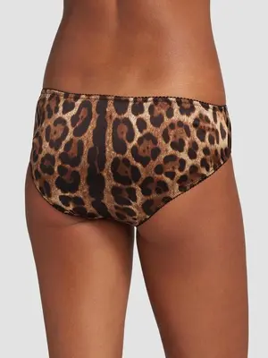 Dolce & Gabbana Leopard Silk Hipster Brief