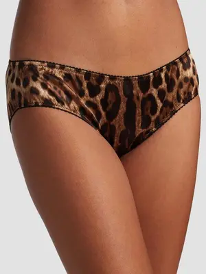 Dolce & Gabbana Leopard Silk Hipster Brief