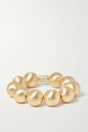 Lauren Rubinski 14-karat Beaded Bracelet - Gold