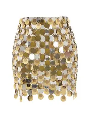 Rabanne Sparkle Skirt Argento