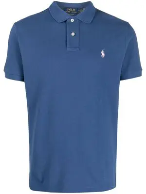 Polo Ralph Lauren Logo-embroidered Short-sleeved Polo Shirt - Blue