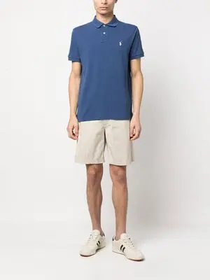 Polo Ralph Lauren Logo-embroidered Short-sleeved Polo Shirt - Blue