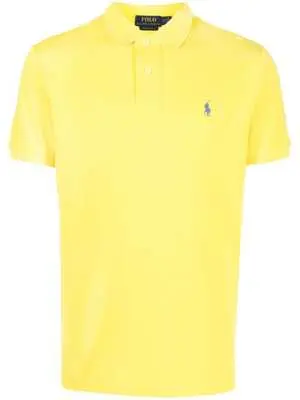 Polo Ralph Lauren Logo Embroidered Short Sleeve Polo Shirt - Yellow