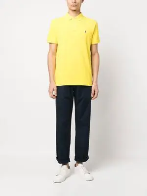Polo Ralph Lauren Logo Embroidered Short Sleeve Polo Shirt - Yellow