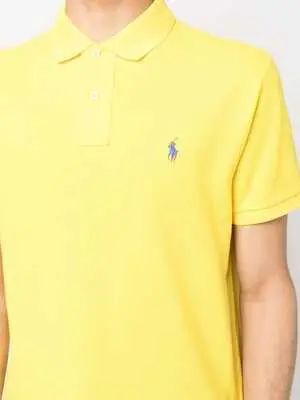 Polo Ralph Lauren Logo Embroidered Short Sleeve Polo Shirt - Yellow